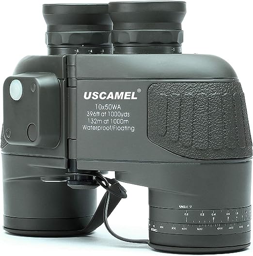 USCAMEL 10X50 Marine Binoculars for Adults with Rangefinder Compass ...