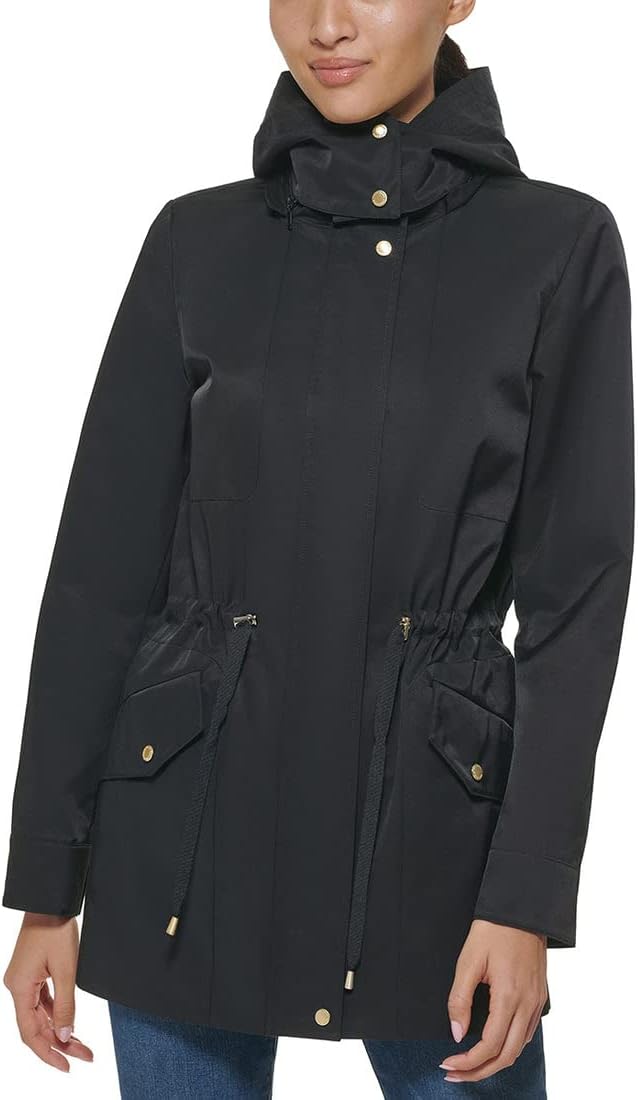 Cole Haan Women's Adjustable Rain Short Coat - Sithimy.com