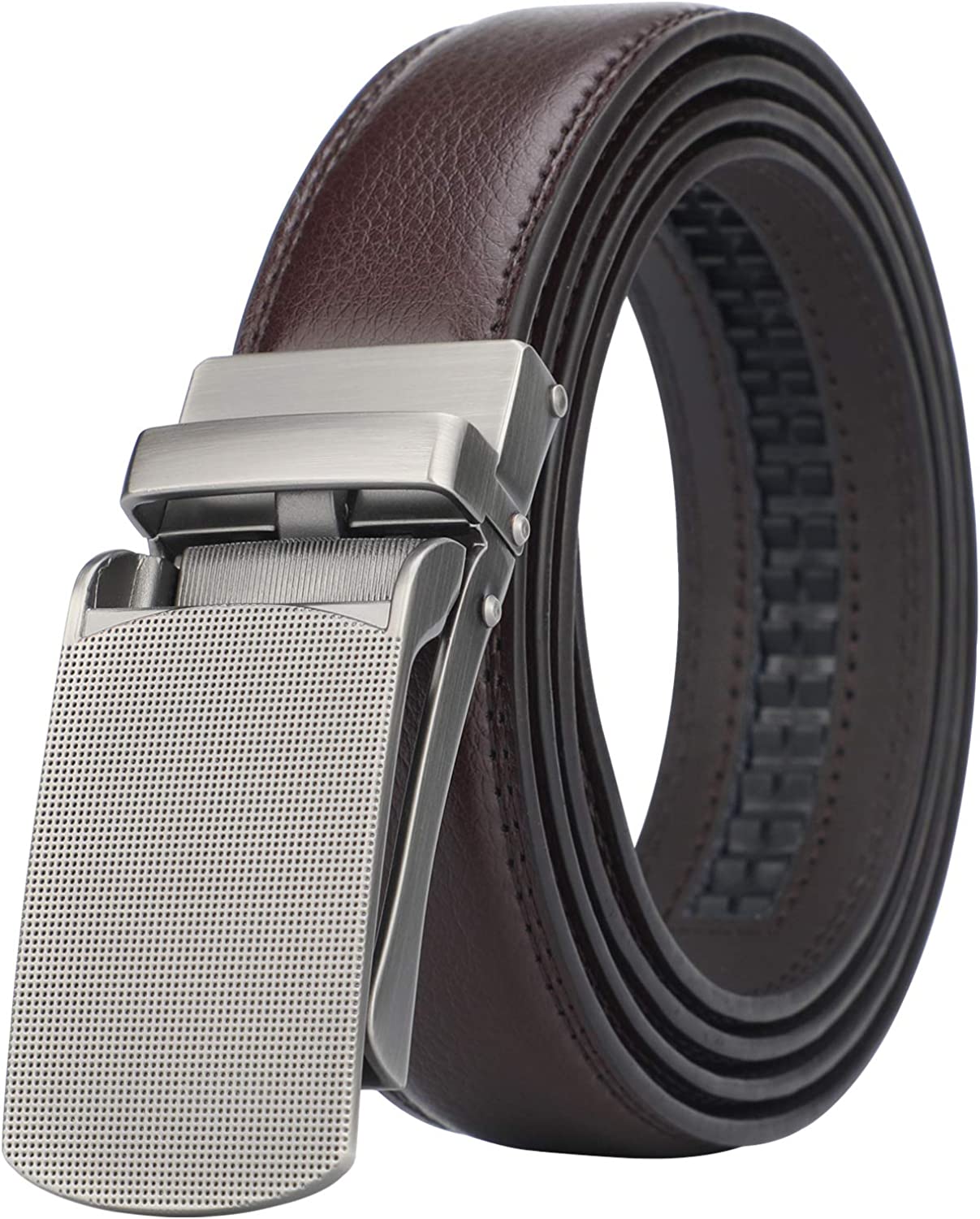 HIMI Men's Comfort Genuine Leather Ratchet Dress Belt with Automatic Click Buckle - Sithimy.com