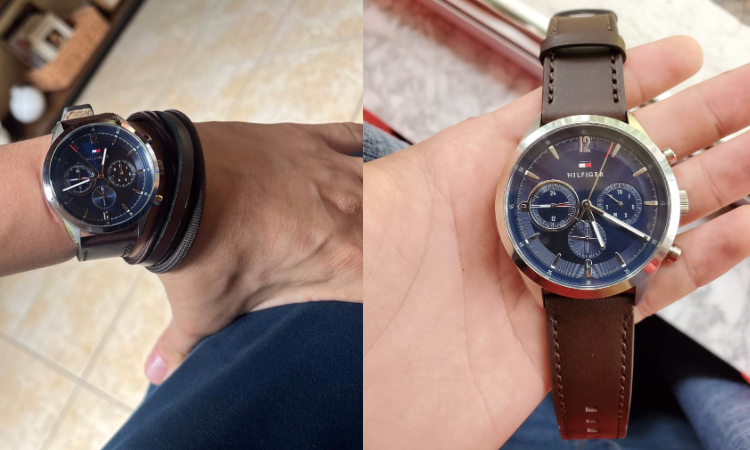 Tommy Hilfiger Men's 1791940 Stainless Steel Quartz Watch with Leather ...