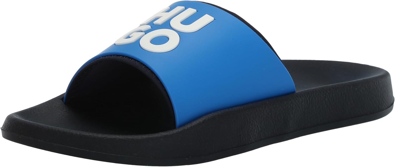 HUGO men's Stacked Logo Slide Sandal - Sithimy.com