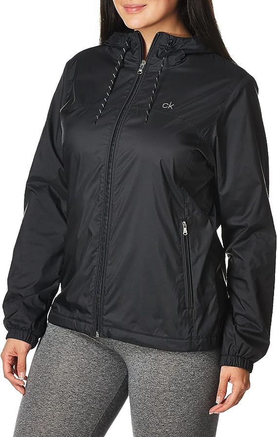 Calvin Klein Womens Zip Front Windbreaker Sithimy