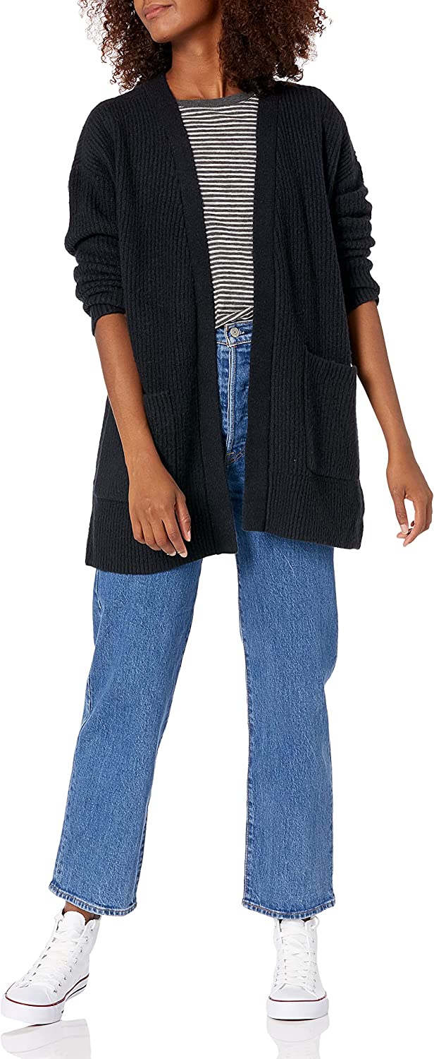 Goodthreads Women's Oversized Boucle Shaker Stitch Cardigan Sweater ...