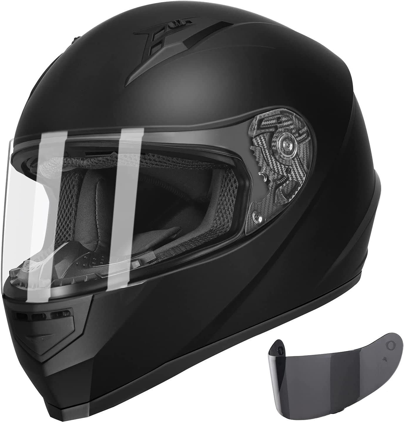 GLX GX11 Compact Lightweight Full Face Motorcycle Street Bike Helmet ...