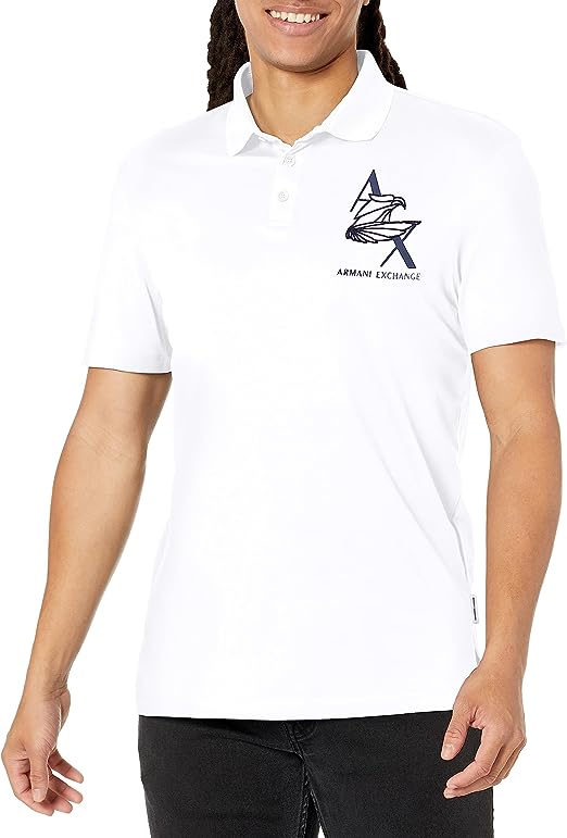T Shirt Homme ARMANI EXCHANGE Men s Regular Fit Cotton Jersey Eagle Logo Polo Sithimy