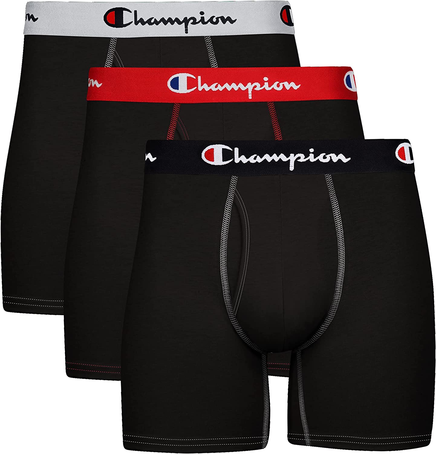 Champion Men's Cotton Stretch Total Support Pouch Boxer Brief 3 Pack ...