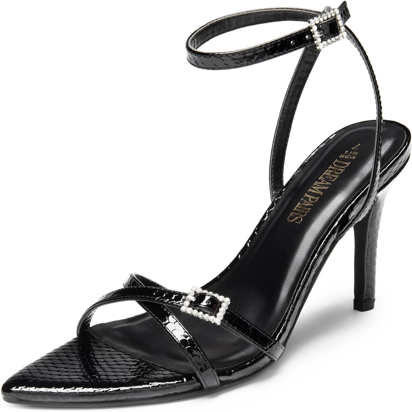 DREAM PAIRS Pointy Toe Heels for Women Stiletto Sexy Strappy Ankle ...