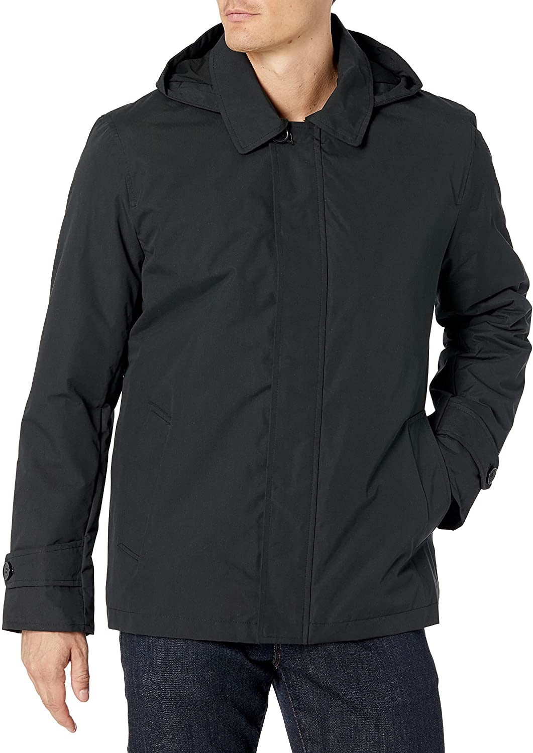 Cole Haan Men's Classic Hooded Rain Jacket - Sithimy.com