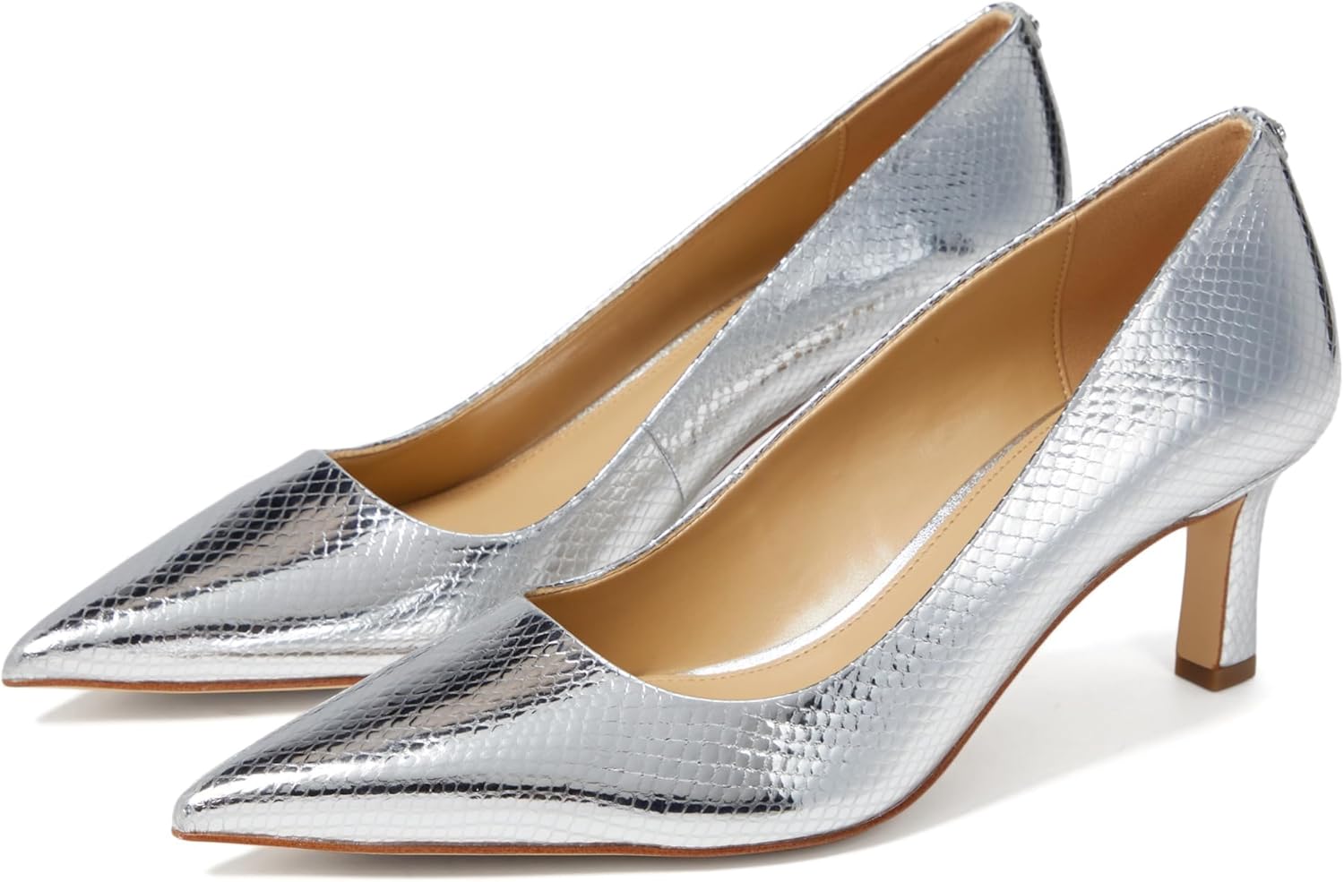 Michael kors silver kitten heels store