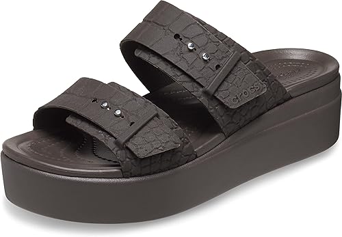 Crocs Women's Brooklyn Buckle Low Wedge, Platform Sandals - Sithimy.com
