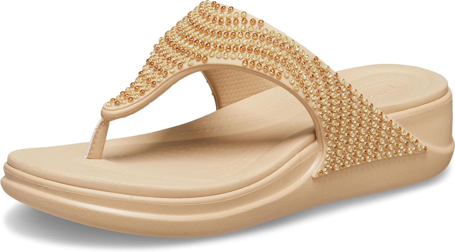 Crocs Women's Boca Bling Flip Wedge Platform Sandal - Sithimy.com