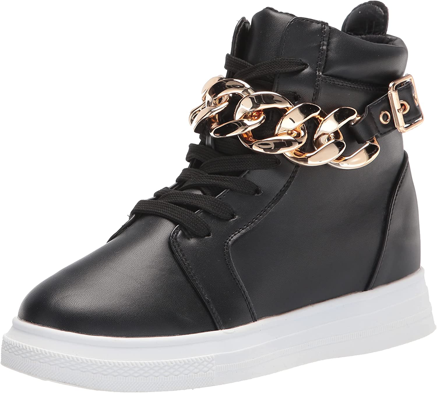 YOKI-DEMIAN-92 Women's High Top Lace Up Hidden Wedge Platform Sneakers ...